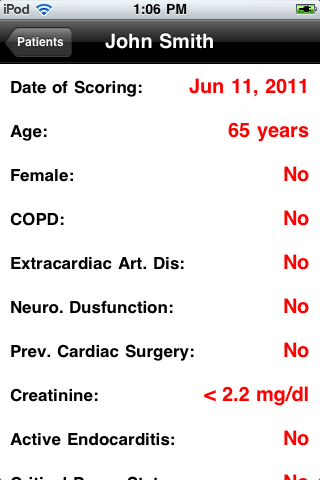 EuroSCORE Calculator Medical Healthcare & Fitness free app for iPhone ...