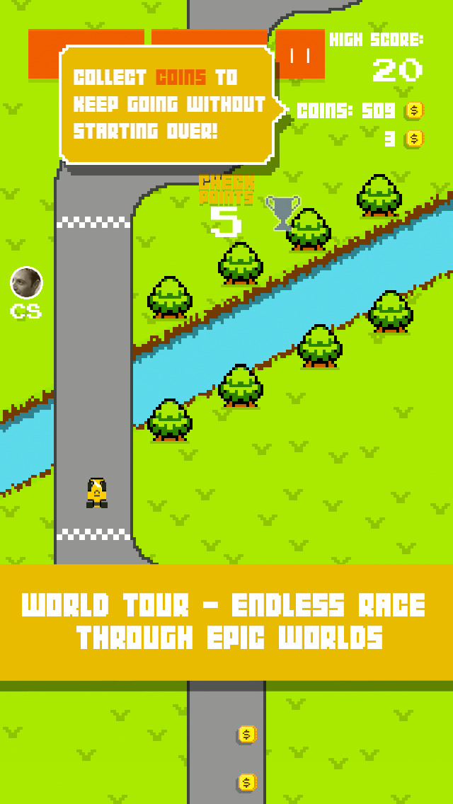 App Shopper: Squiggle Racer 8 Bit Old School Race Car Game (Games)
