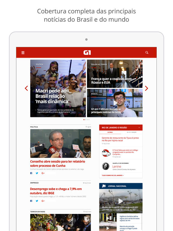 G1 - O portal de notícias da Globo na App Store
