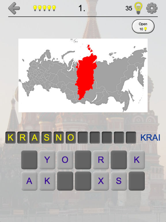 App Shopper: Russian Regions: Quiz on Maps & Capitals of Russia (Games)